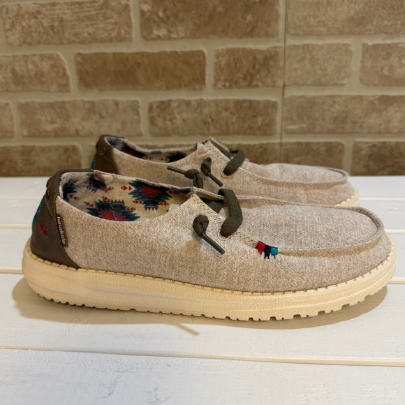 Hey Dude | Shoes | Hey Dude Womens Wendy Rodeo Wheat Aztec Slip On ...